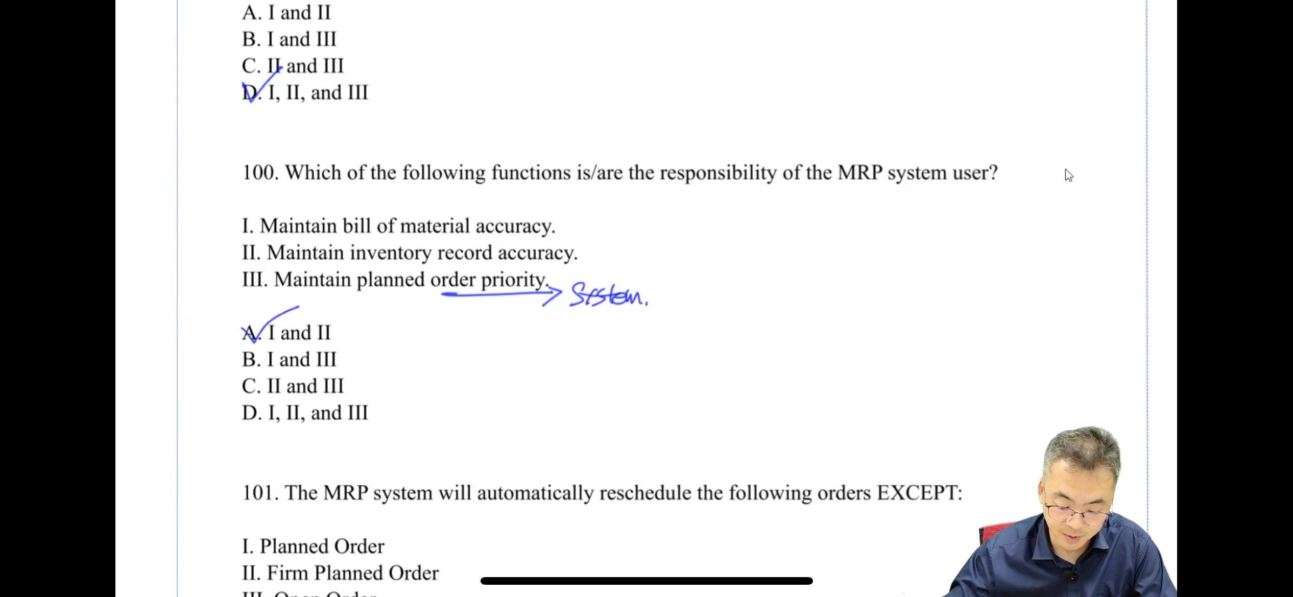 CPIM 문제풀이 Ch. 4 100번 문제에 대해 질문 있습니다 – ONCERTI